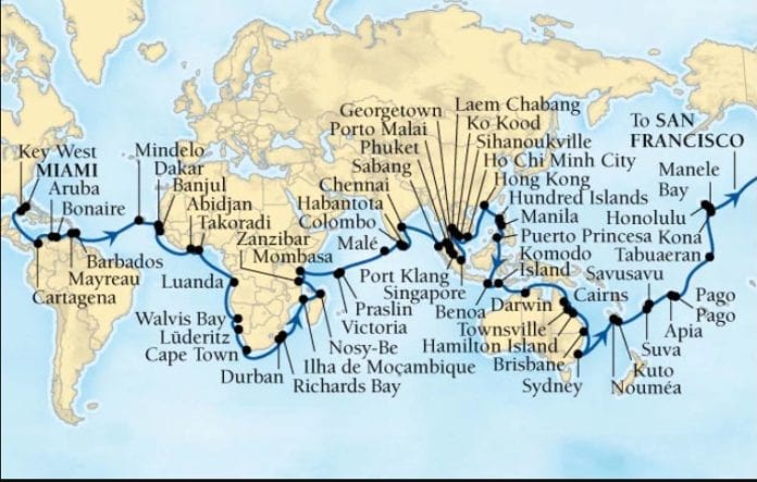 Cruise Line's 5 Month Cruise Will Visit 36 Countries, 5 Continents, and ...