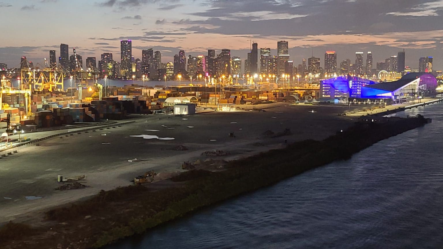 Photo Construction Update on New Cruise Terminals at PortMiami