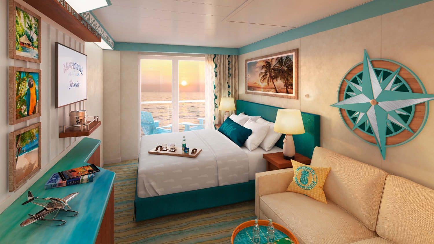 First Look at Staterooms on Margaritaville's New Cruise Ship, Islander